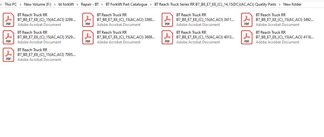 BT Reach Truck Series RR B7_B8_E7_E8_(C)_14,15(DC)(AC,ACi) Quality Parts