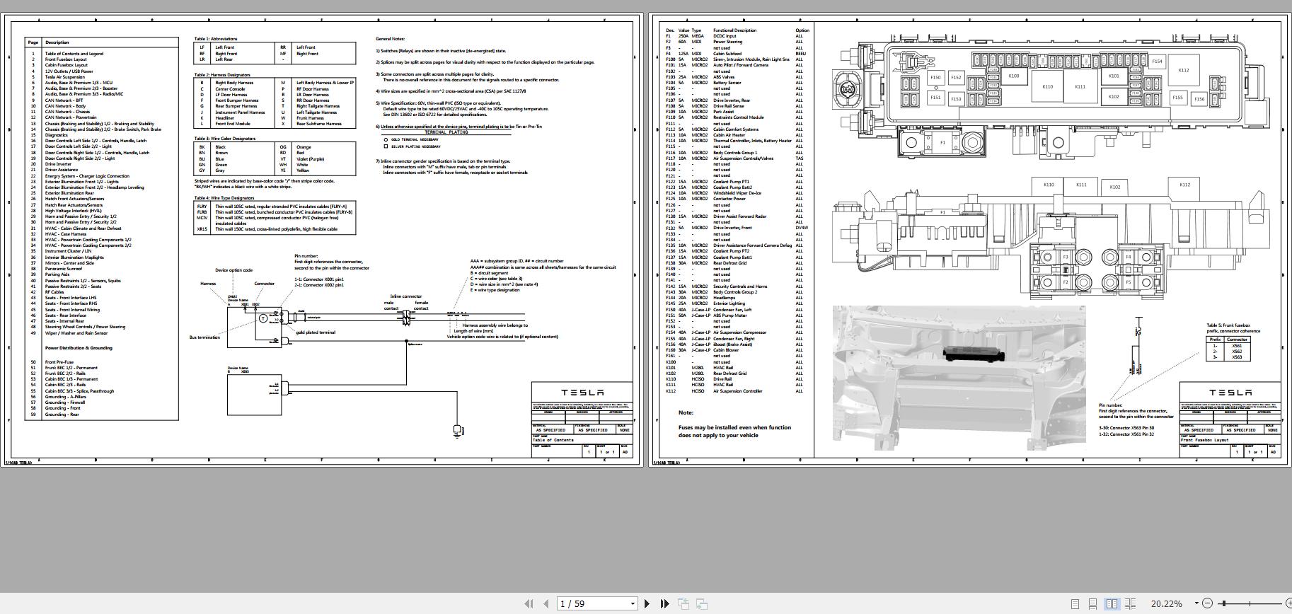 Tesla Model S RHD Electric Circuit Diagram 2016