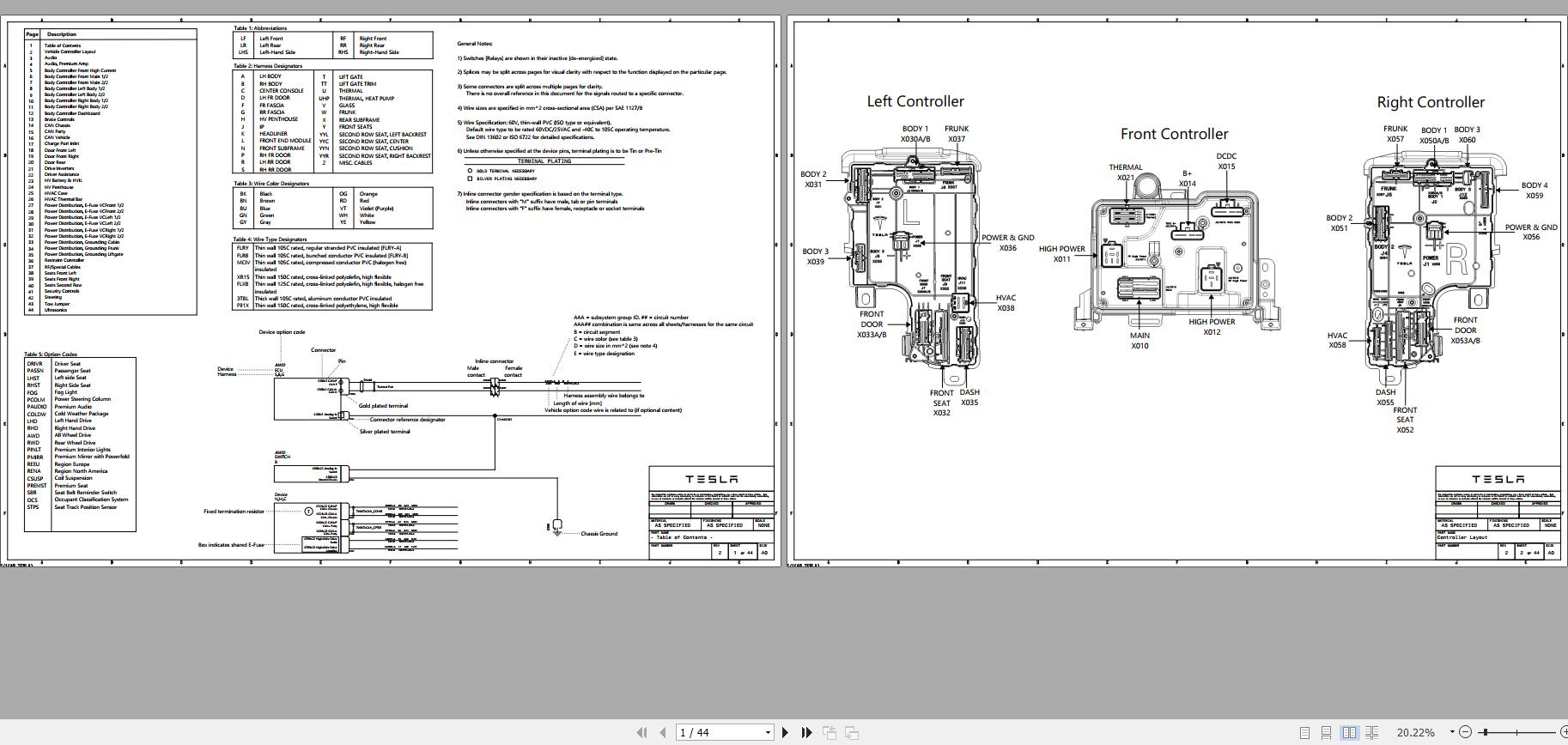 Tesla Model Y 2020 LHD SOP Electric Circuit Diagram