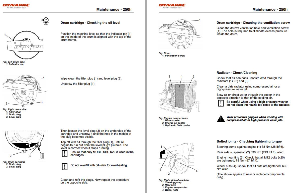 Dynapac Roller CA302 Operation Maintenance Manual PDF