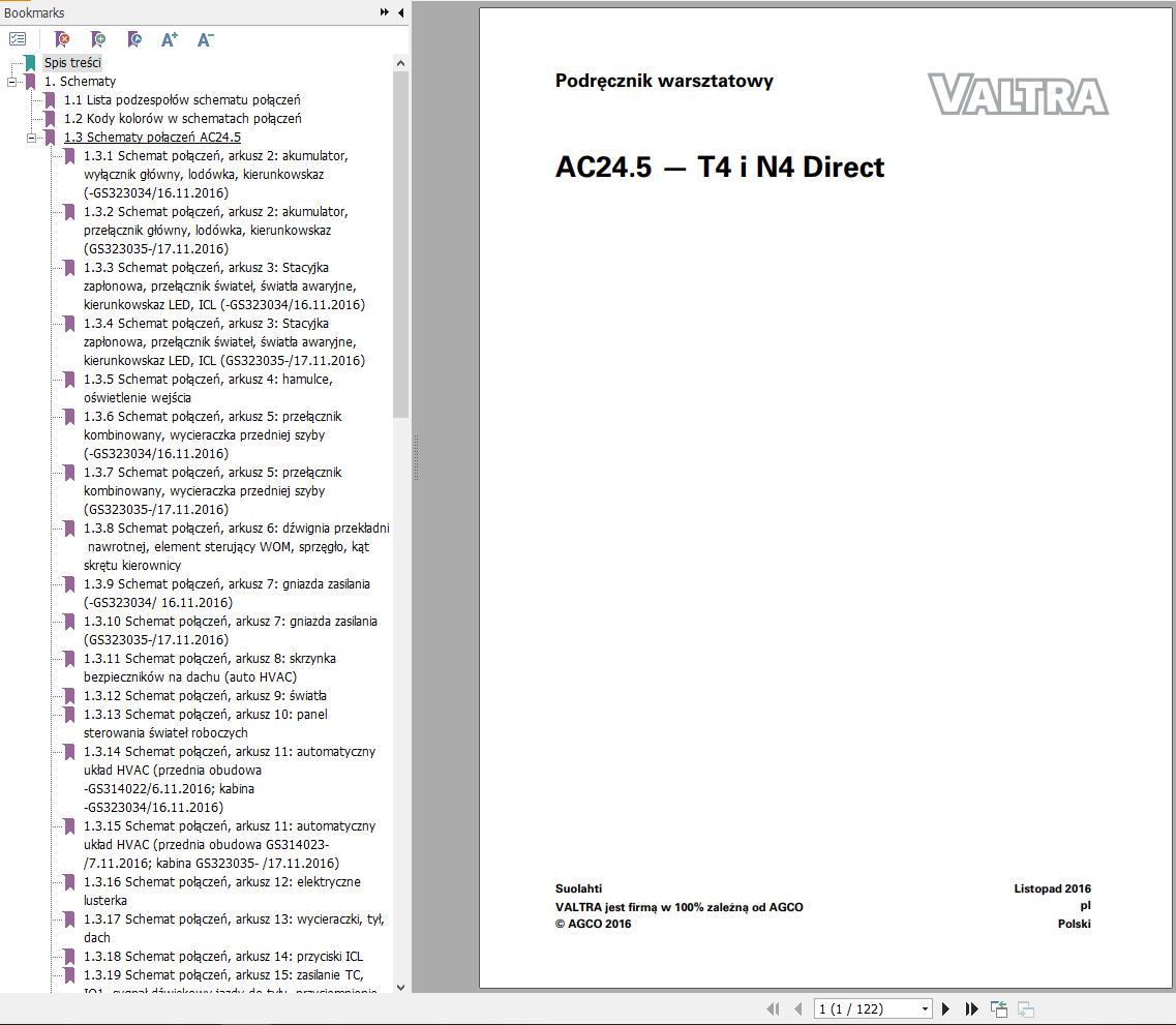 Valtra T4 N4 Direct AutoControl System Electrical Diagram AC24.5 PL PDF