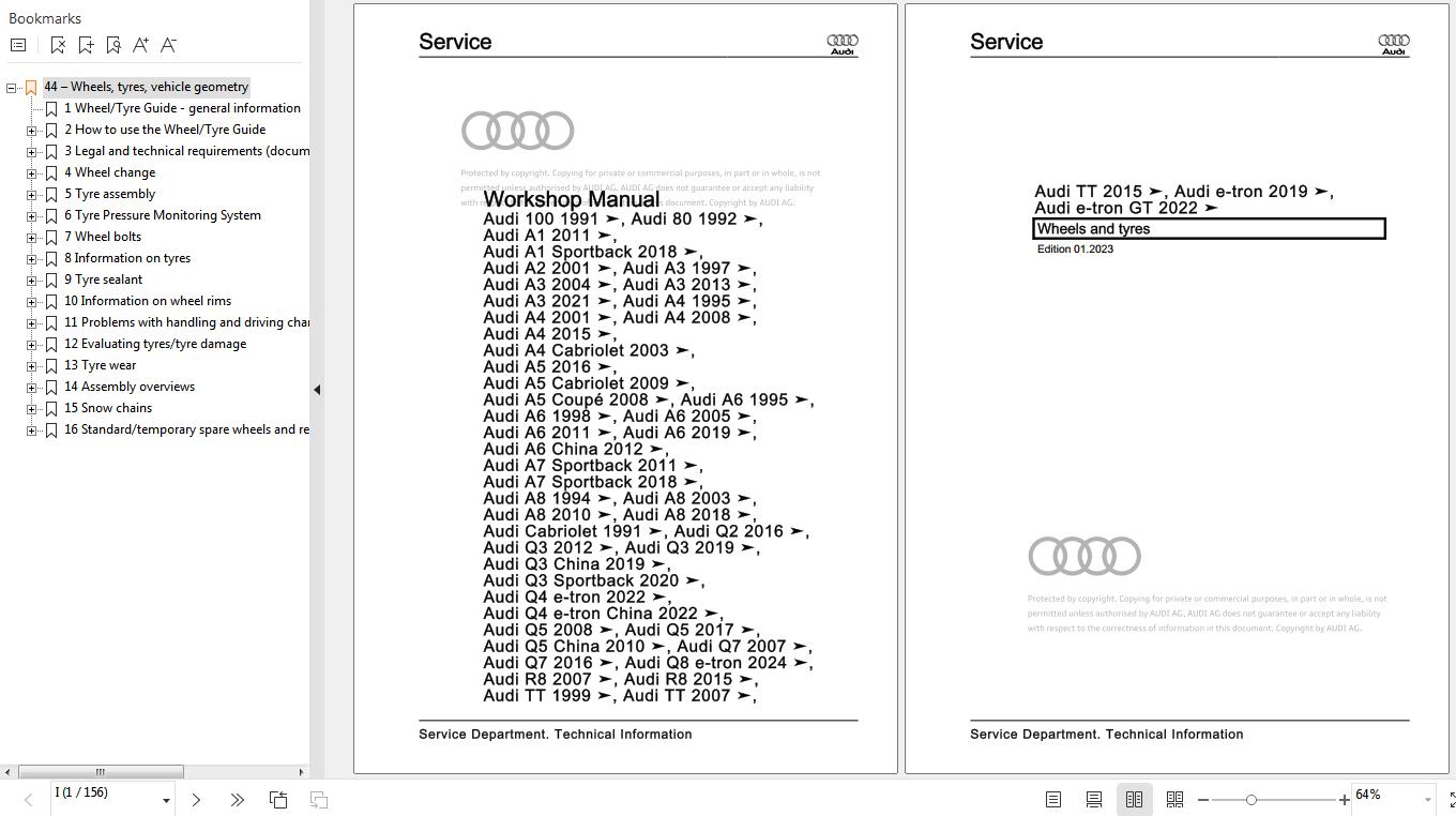 2016-2023 Audi Q7 4M 4MB 4MG Workshop Manual PDF