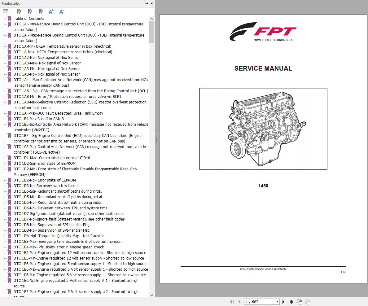 FPT 1450 Engine Service Manual PDF