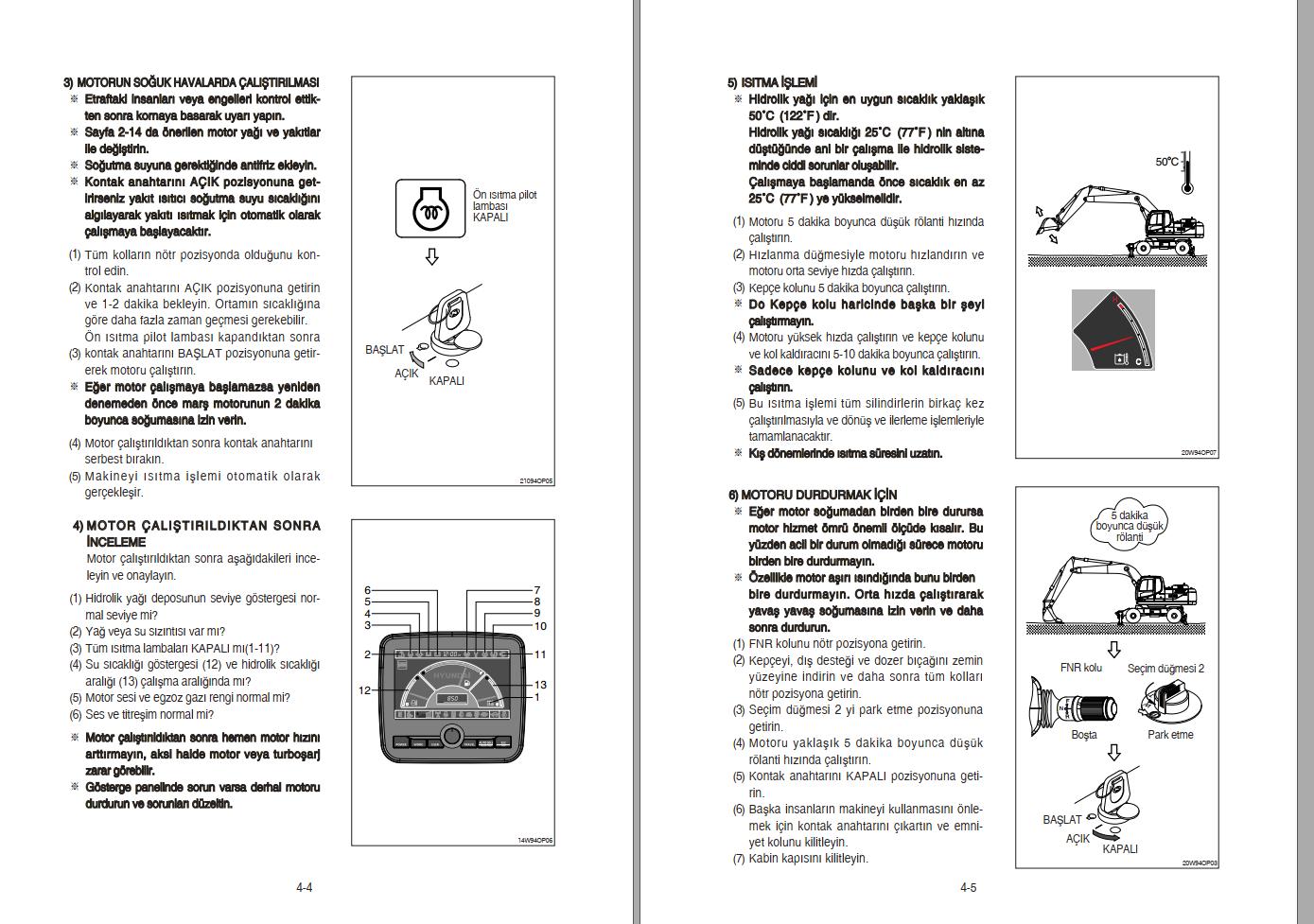 Hyundai R210W-9 Excavator Operator Manual TR PDF