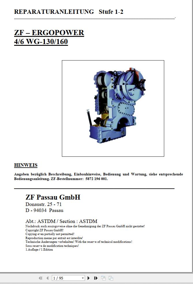 ZF EST57A T72 T73 SDFG Control Unit Electrical Diagram PDF