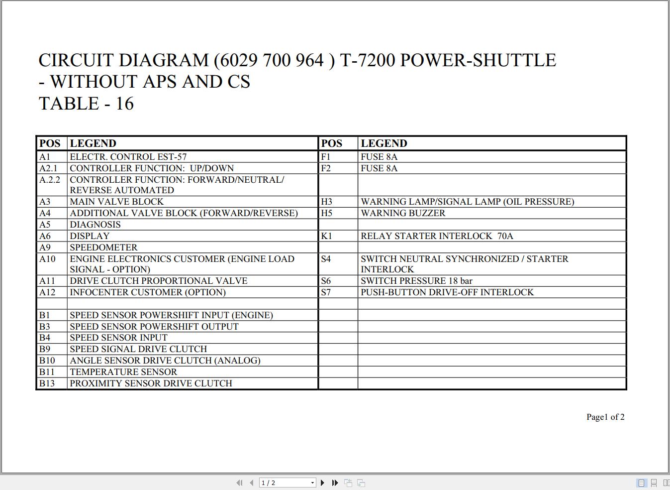 ZF T-7200 Without APS and CS Electrical Diagrams 6029 700 964 PDF