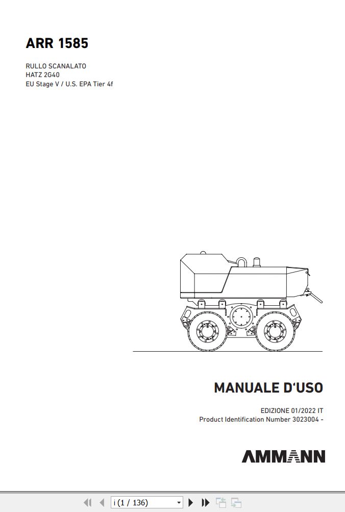 Ammann Arr 1585 Diagram And Operation Manual 4 P06000 It 012022 Pdf