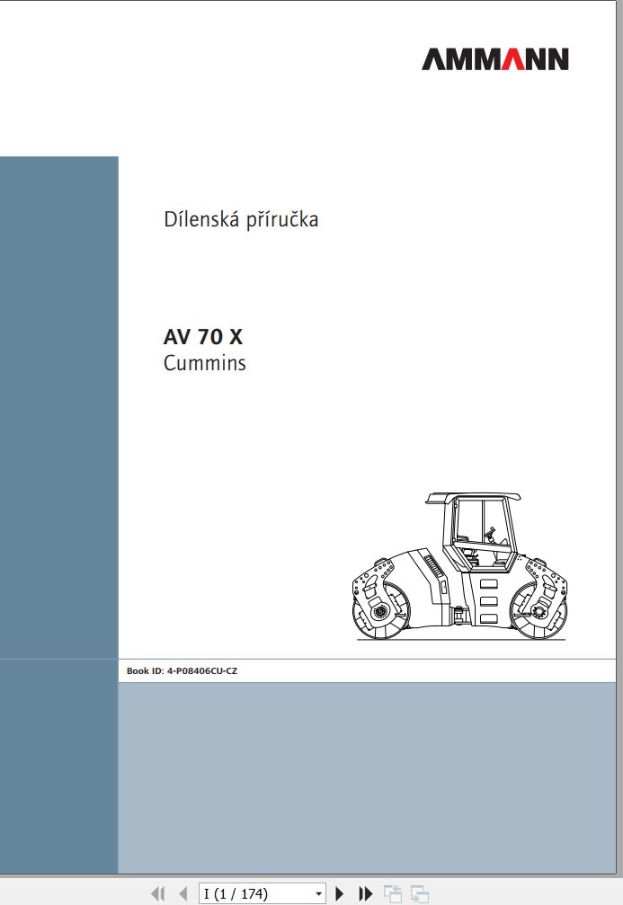 Ammann AV70X Cummins Tier 3 Diagrams and Workshop Manual 4-P08406CU-CZ 07.2011 PDF