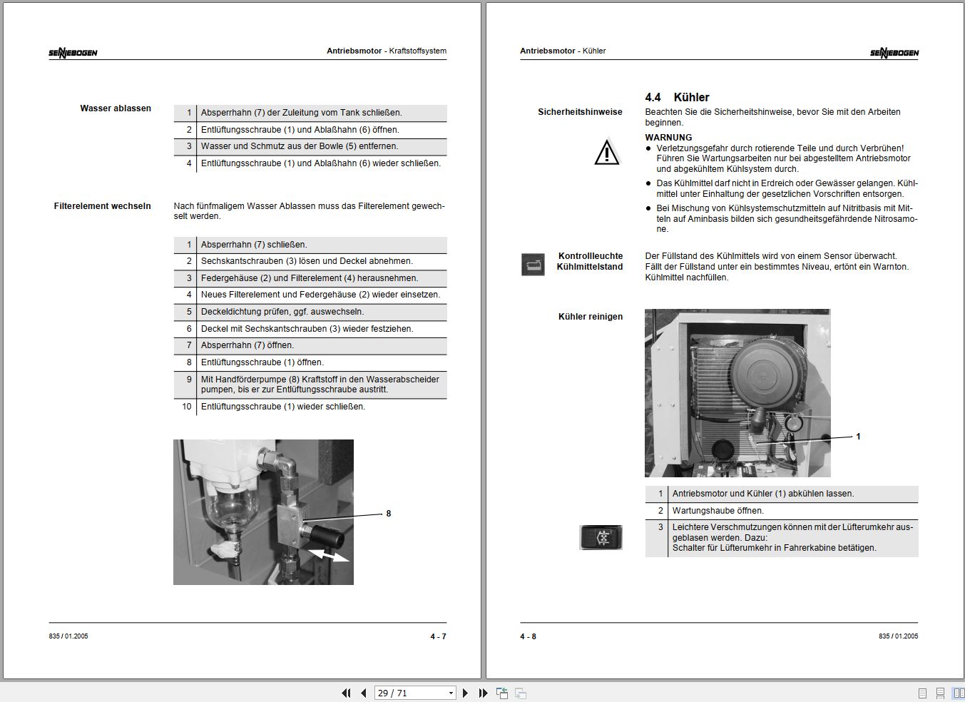 Sennebogen 835 M 835.0.610 Material Handler Operation and Maintenance Manual DE PDF