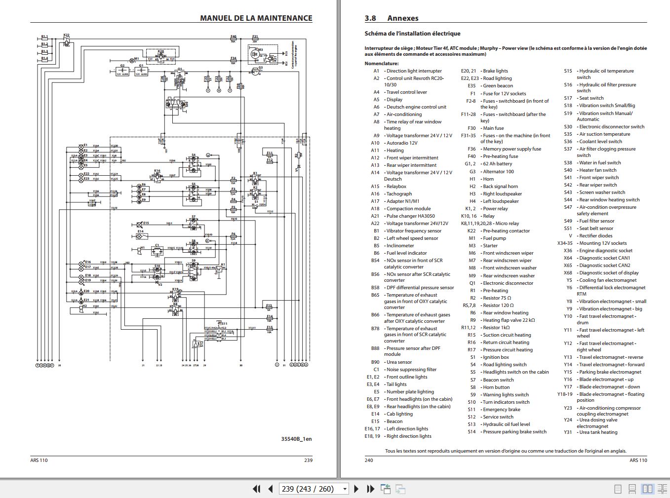 Ammann ARS110 TCD3.6 L4 Stage IV Diagrams and Operation Manual 04.2020 FR PDF