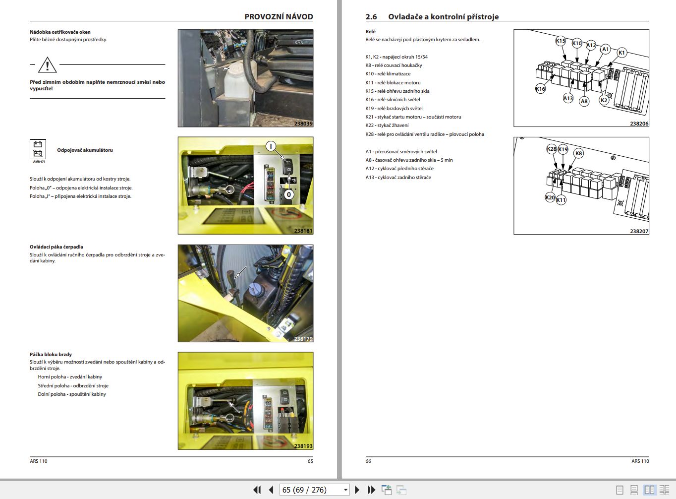 Ammann ARS110 TCD3.6 L4 Stage V Diagrams and Operation Manual 04.2022 CZ PDF