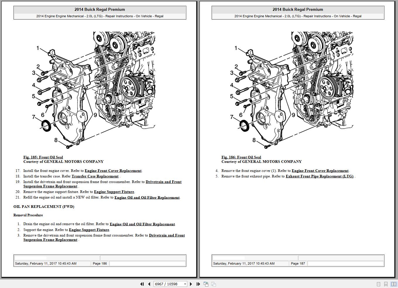 Buick Regal Premium 2014-2016 Diagram and Repair Service Manual PDF