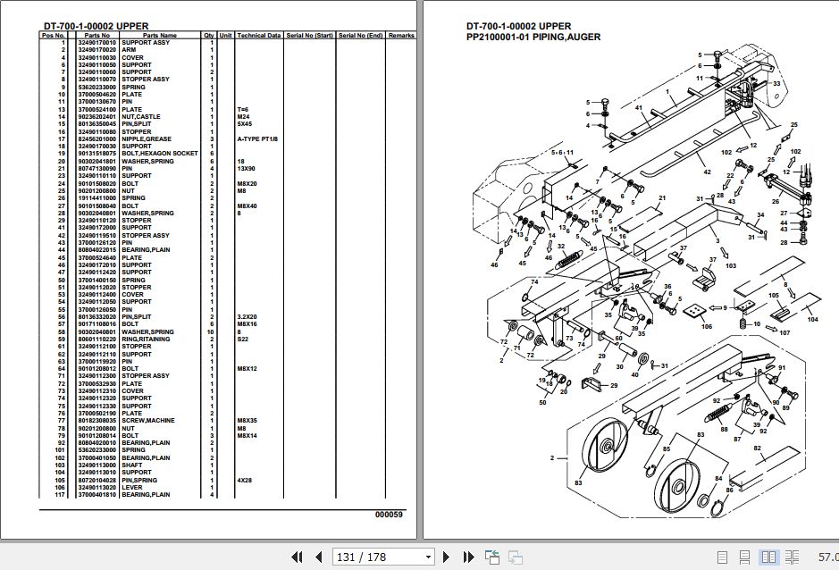 Tadano DT-700-1 00002 Crane Upper Parts Manual PDF