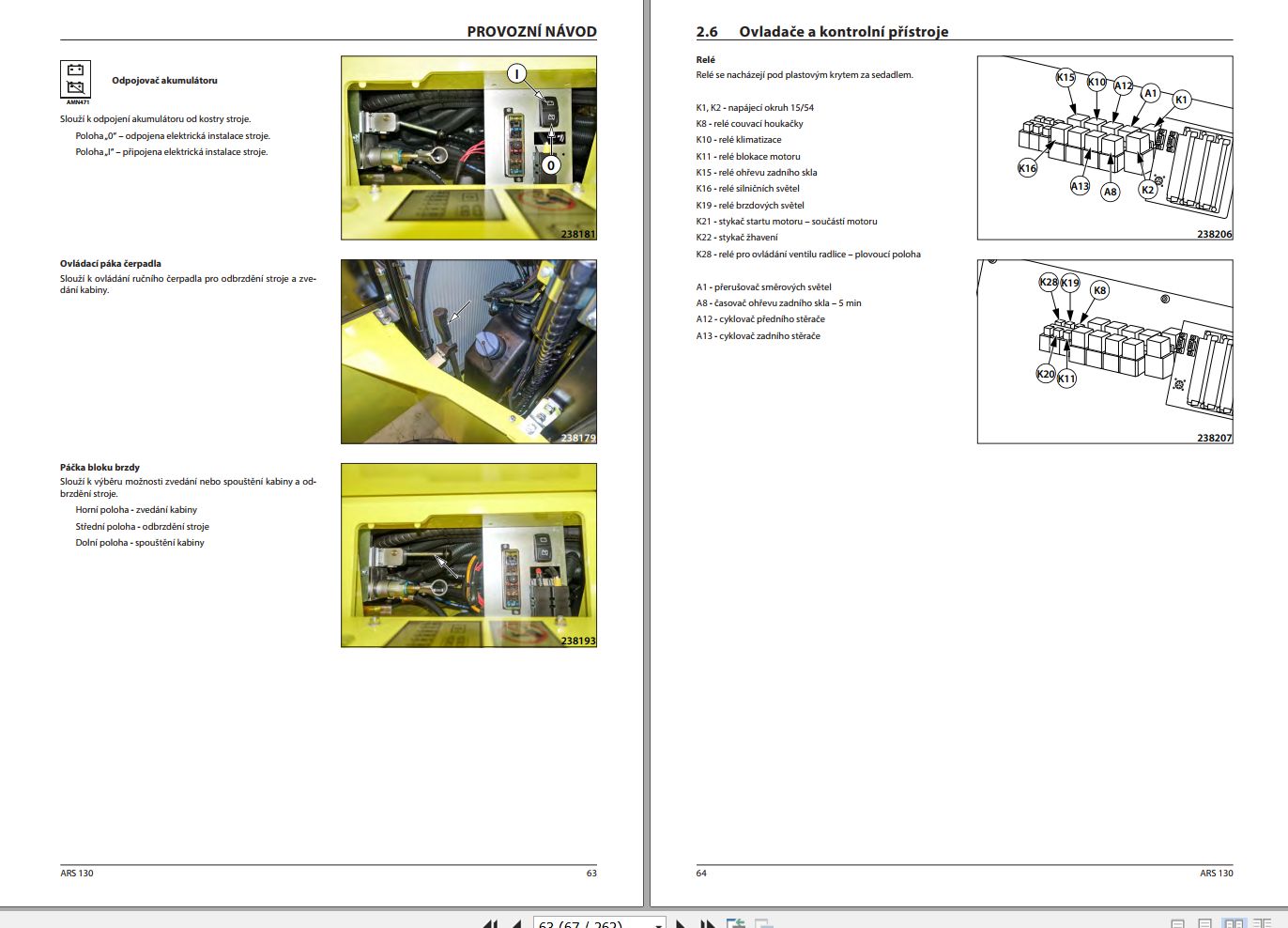 Ammann ARS130 TCD3.6 L4 Stage IV Diagrams and Operation Manual 01.2021 CZ PDF