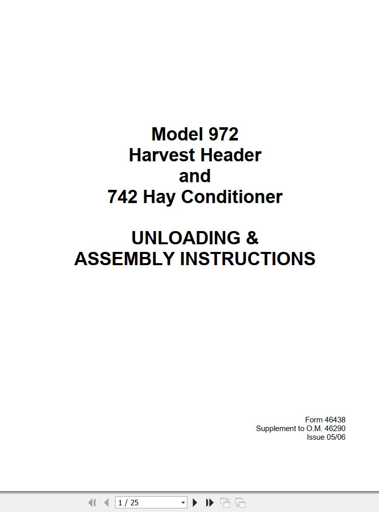 Macdon 742 972 Unloading and Assembly Instructions 46438 PDF