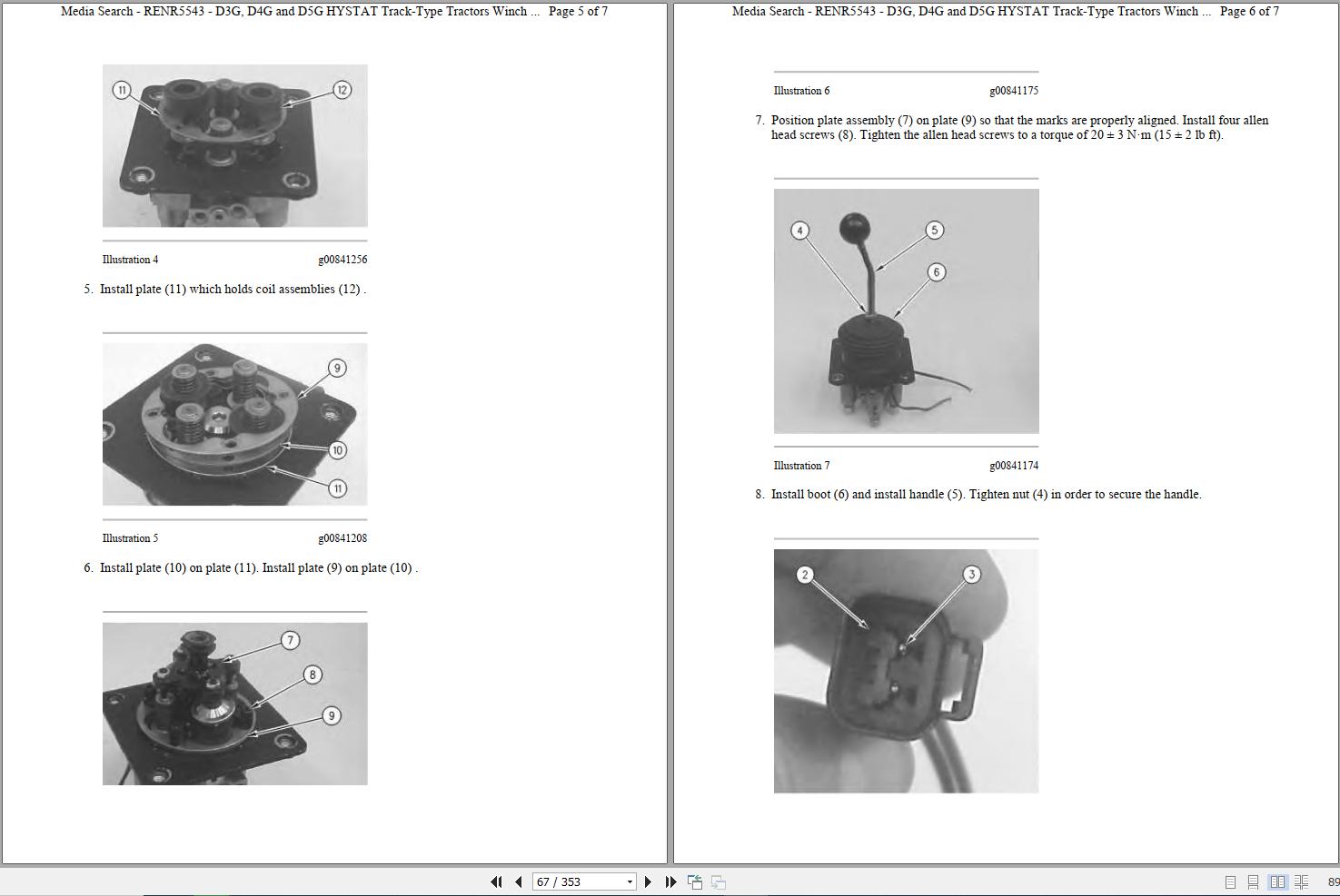 CAT D4G HYD Track-Type Tractor Diagrams and Service Operation Manual PDF