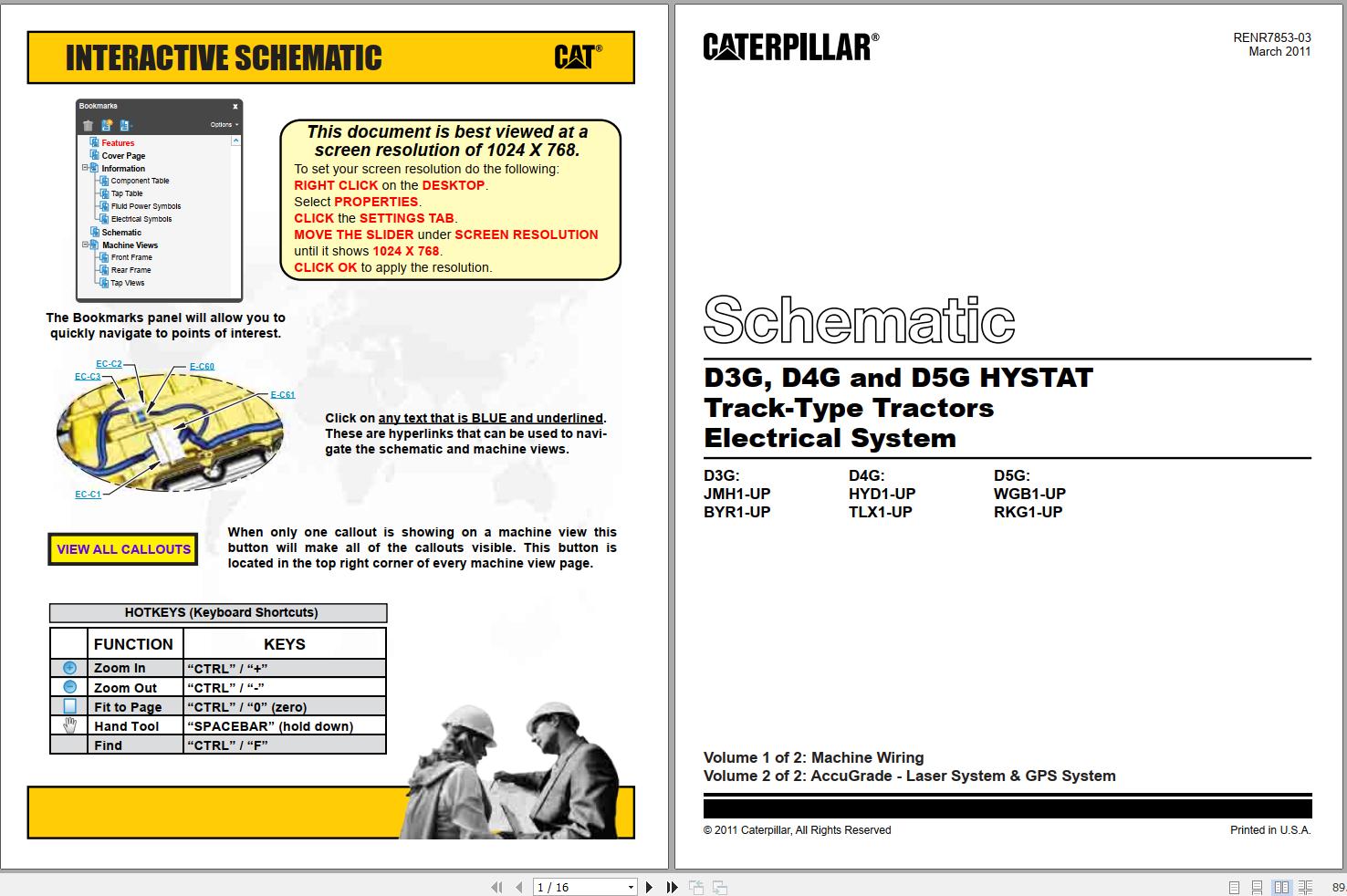CAT D4G HYD Track-Type Tractor Diagrams and Service Operation Manual PDF