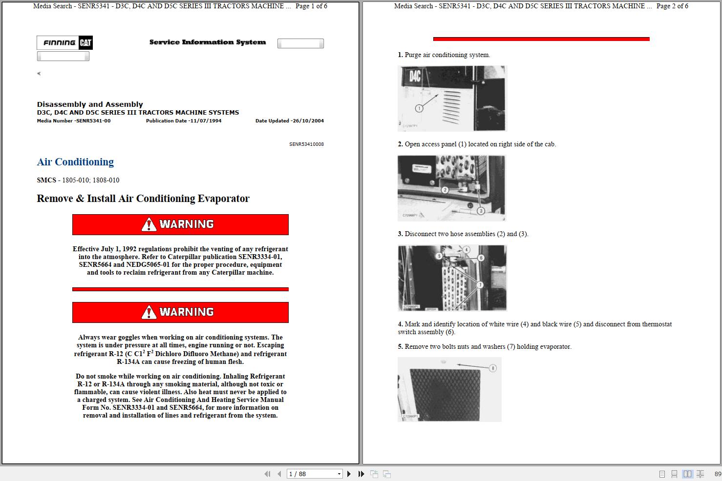 CAT D5C III 6ZL Track-Type Tractor Diagrams and Service Operation Manual PDF