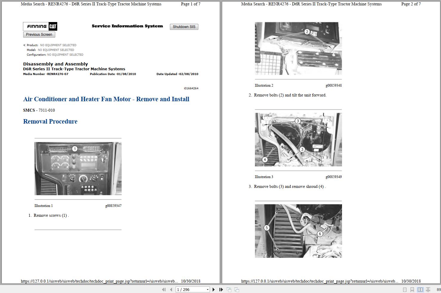 CAT D6R2 BNC Track-Type Tractor Diagrams and Service Operation Manual PDF