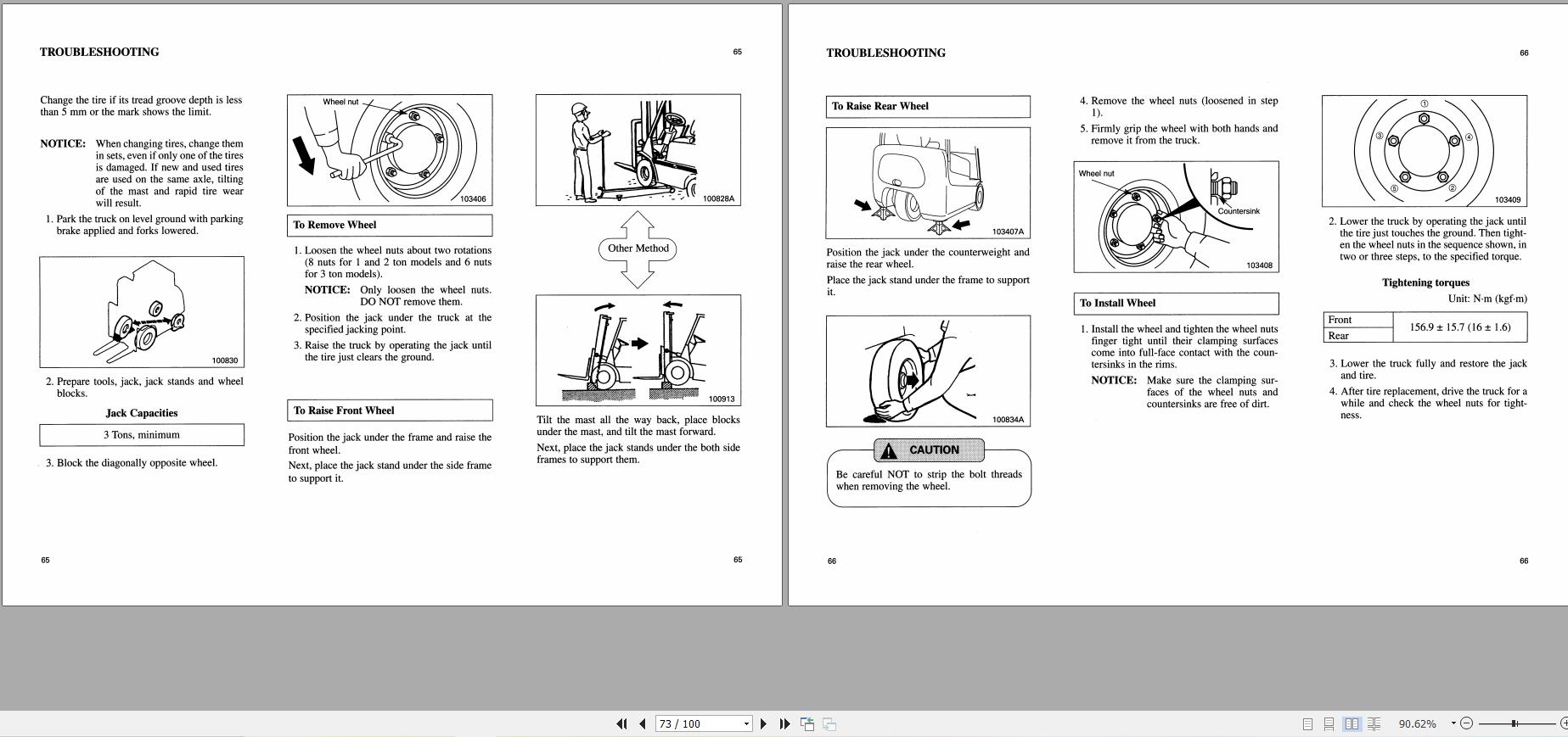 Mitsubishi FB10KRT-FB15K RT Operation Maintenance Manual 99750-54110 PDF