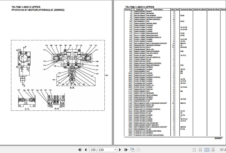 Tadano TS-75M-1 00013 Telescopic Truck Crane Upper Parts Manual PDF