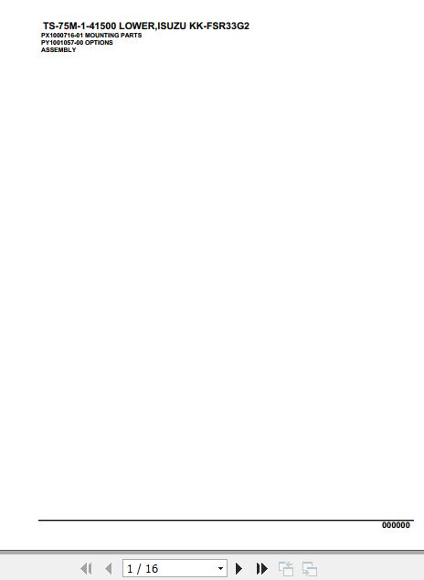Tadano TS-75M-1 41500 Isuzu KK-FSR33G2 Lower Parts Manual PDF