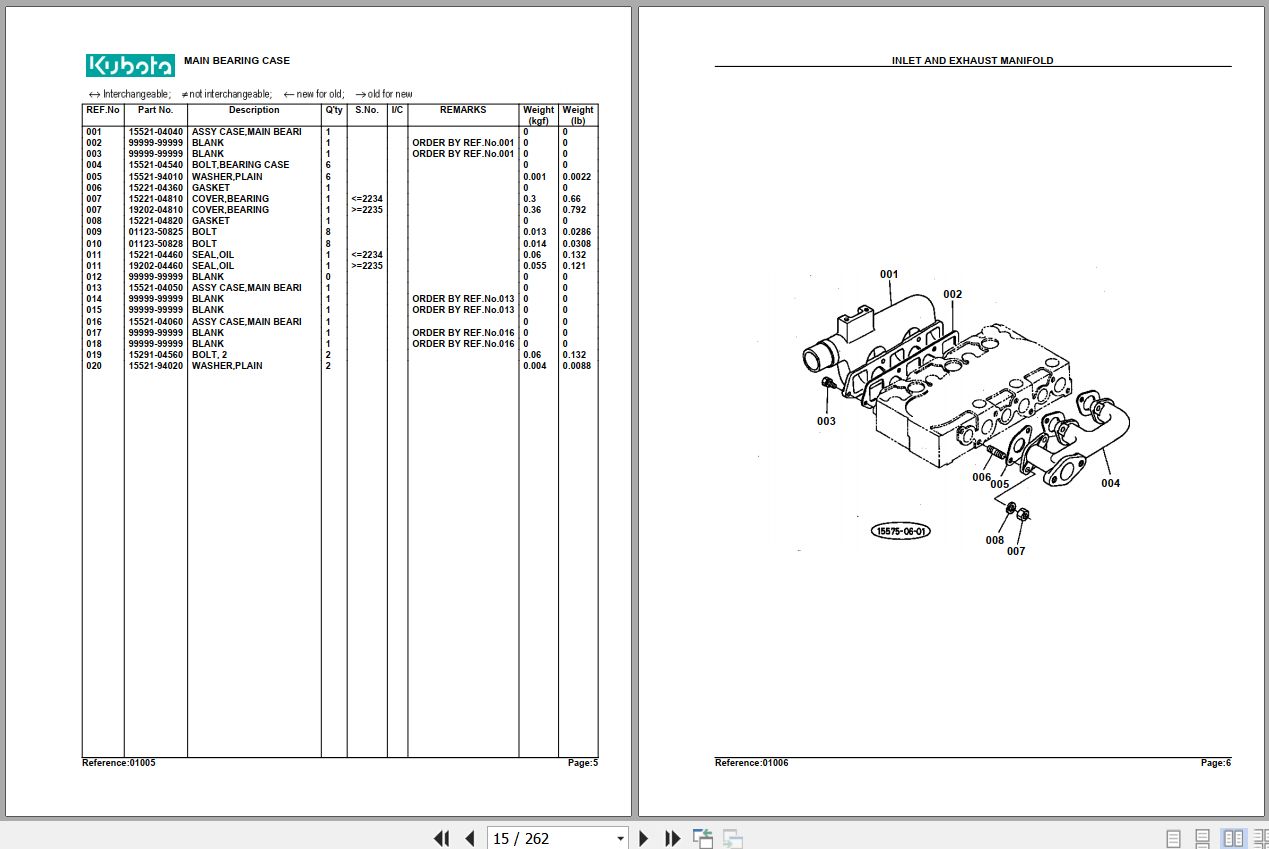 Kubota L235 Tractor Parts Manual PDF