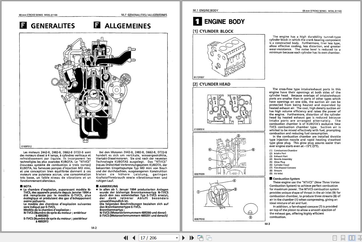 Kubota Z442-BE Z482-BE D662-BE D722-BE Engine Workshop Manual 97897-0116A PDF