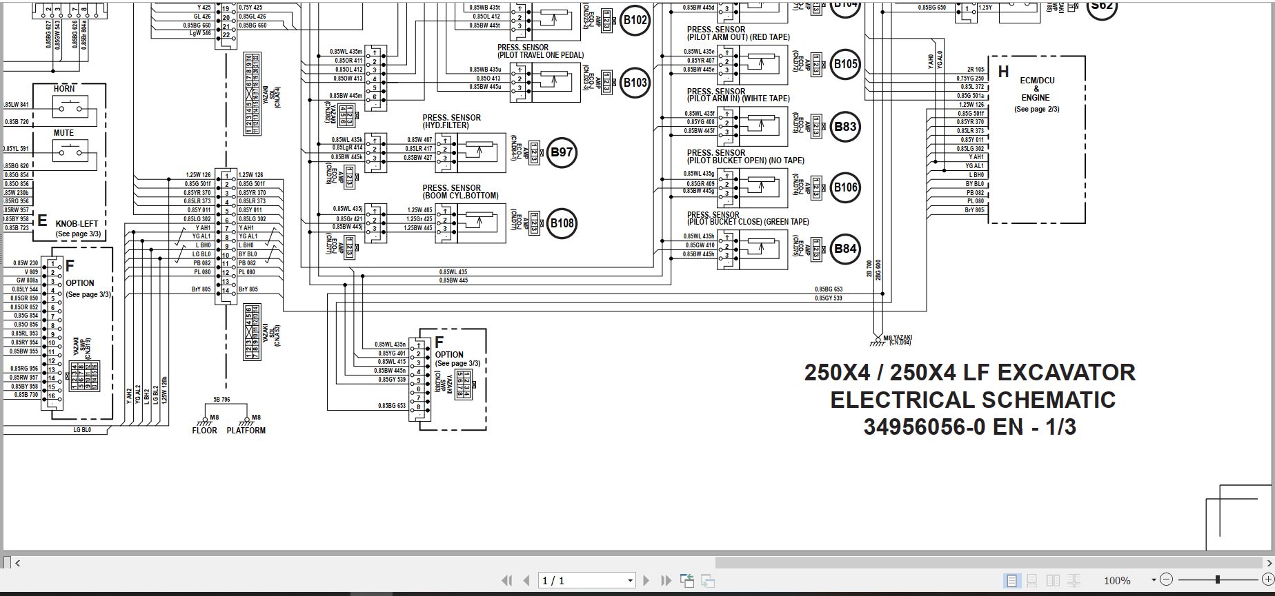Link-Belt 250X4 250X4 LF Excavator Electrical Schematic PDF