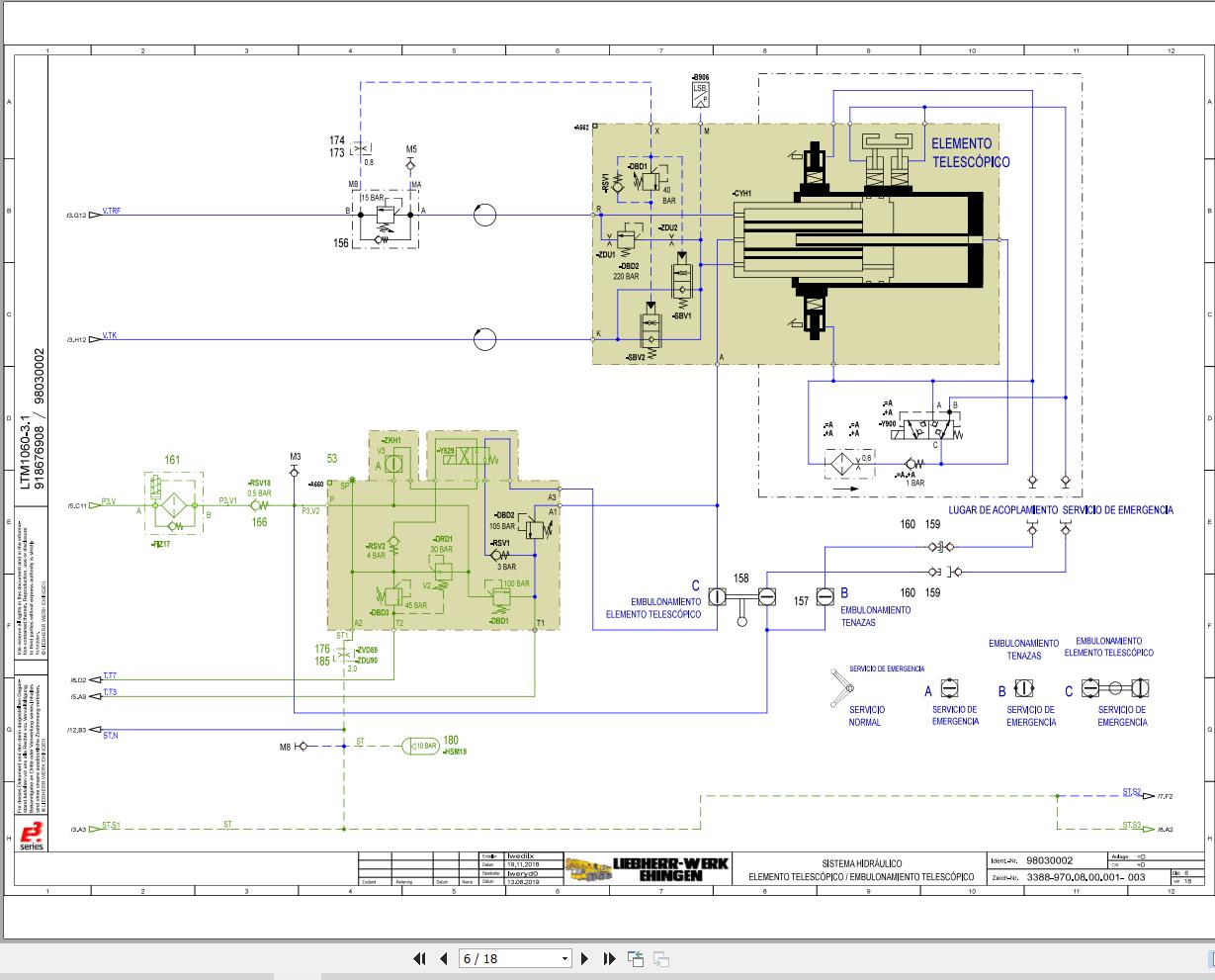 Liebherr LTM 1060-3.1 Z45471 Crane Electric and Hydraulic Diagrams ES PDF