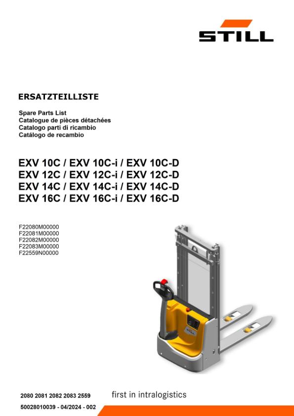 Still EXV 10C-16C_2080-2083 Forklift Parts Manual PDF