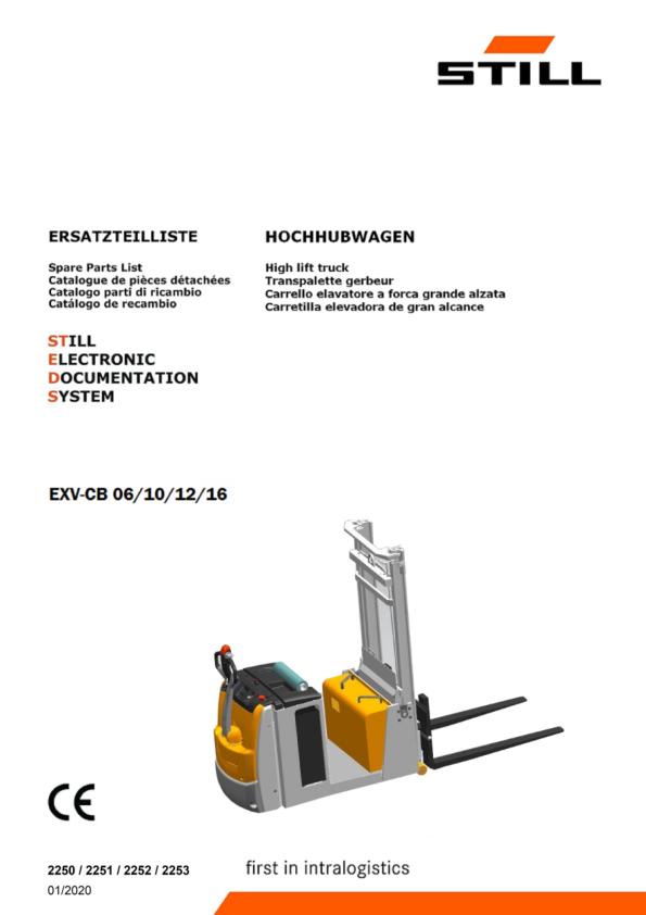 Still EXV-CB 06-16 (2250-2253) Forklift Parts Manual PDF