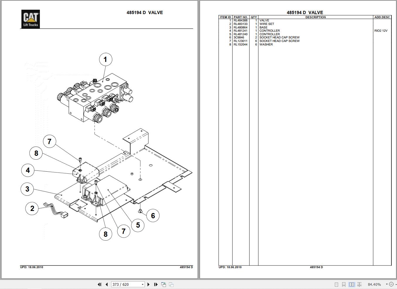 CAT NR16NS Forklift Parts Catalog 03.2021 PDF