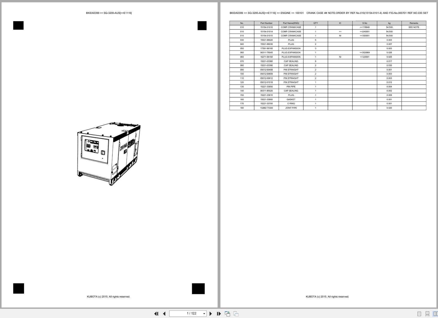 Kubota GR1600EU-3-S5 Tractor Parts Manual EN DE PDF